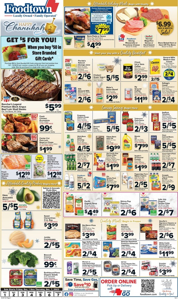 Foodtown Weekly Ad Dec 01 – Dec 07, 2023