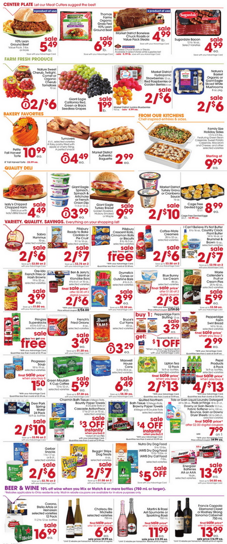 Giant Eagle Weekly Ad Nov 16 – Nov 23, 2023 (Thanksgiving Promotion ...