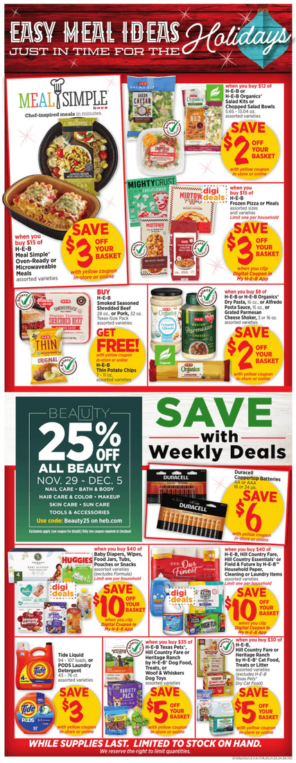 HEB Weekly Ad Nov 29 – Dec 05, 2023