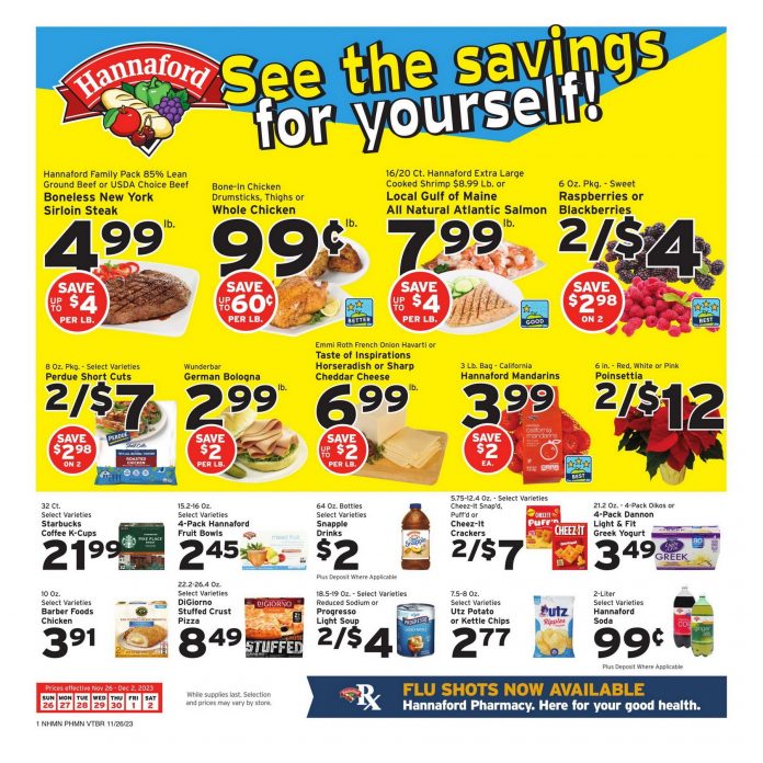 Hannaford Weekly Ad Nov 26 – Dec 02, 2023
