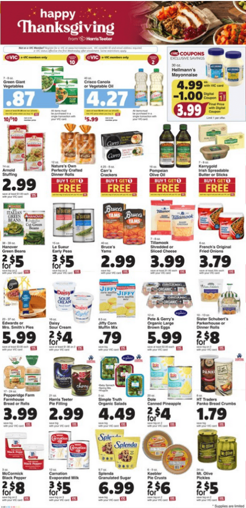 Harris Teeter Thanksgiving Ad Nov 15 – Nov 23, 2023