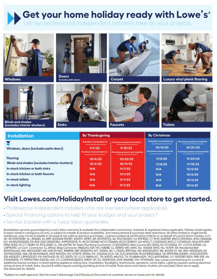 Lowe's Black Friday Ad Nov 09 – Nov 22, 2023