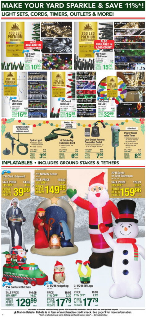 Menards Christmas Decor Sale Nov 02 – Nov 12, 2023