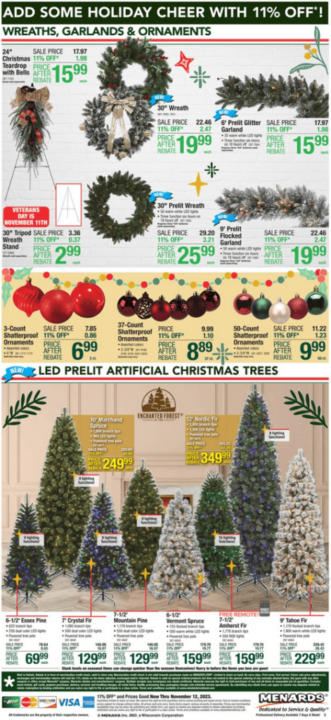 Menards Christmas Decor Sale Nov 02 – Nov 12, 2023
