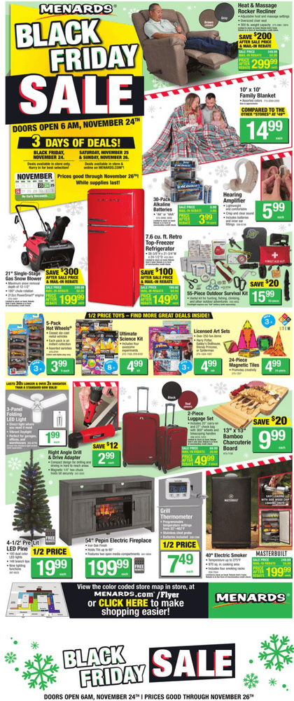 Menards Black Friday Ad Nov 24 – Nov 26, 202