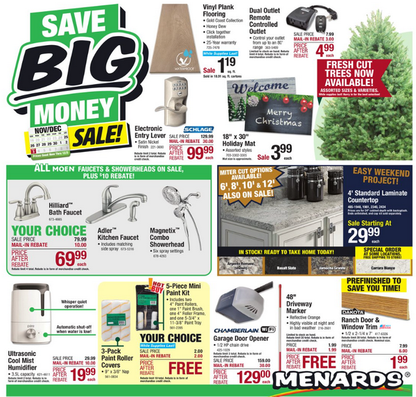 Menards Weekly Ad Nov 25 – Dec 03, 2023