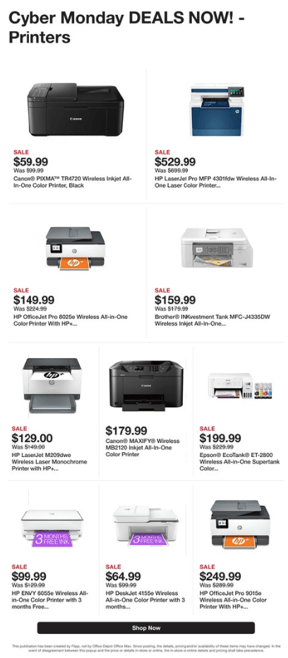 Office Depot Cyber Monday Deals Nov 27 – Dec 03, 2023