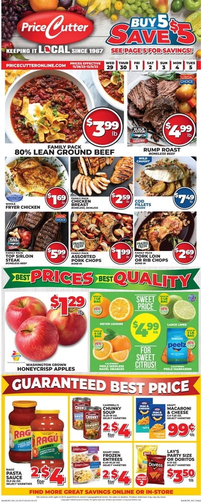 Price Cutter Weekly Ad Nov 29 – Dec 05, 2023