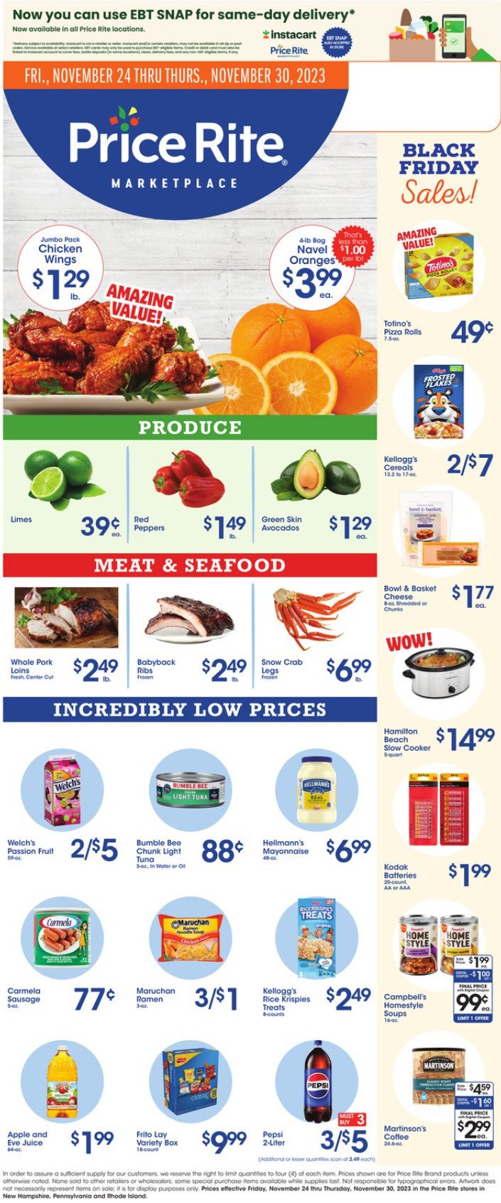 Price Rite Weekly Ad Nov 24 – Nov 30, 2023 (Black Friday Promotion ...