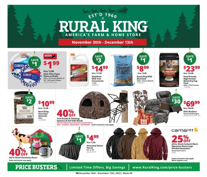 Rural King Weekly Ad Nov 30 – Dec 13, 2023 (Christmas Promotion Included)