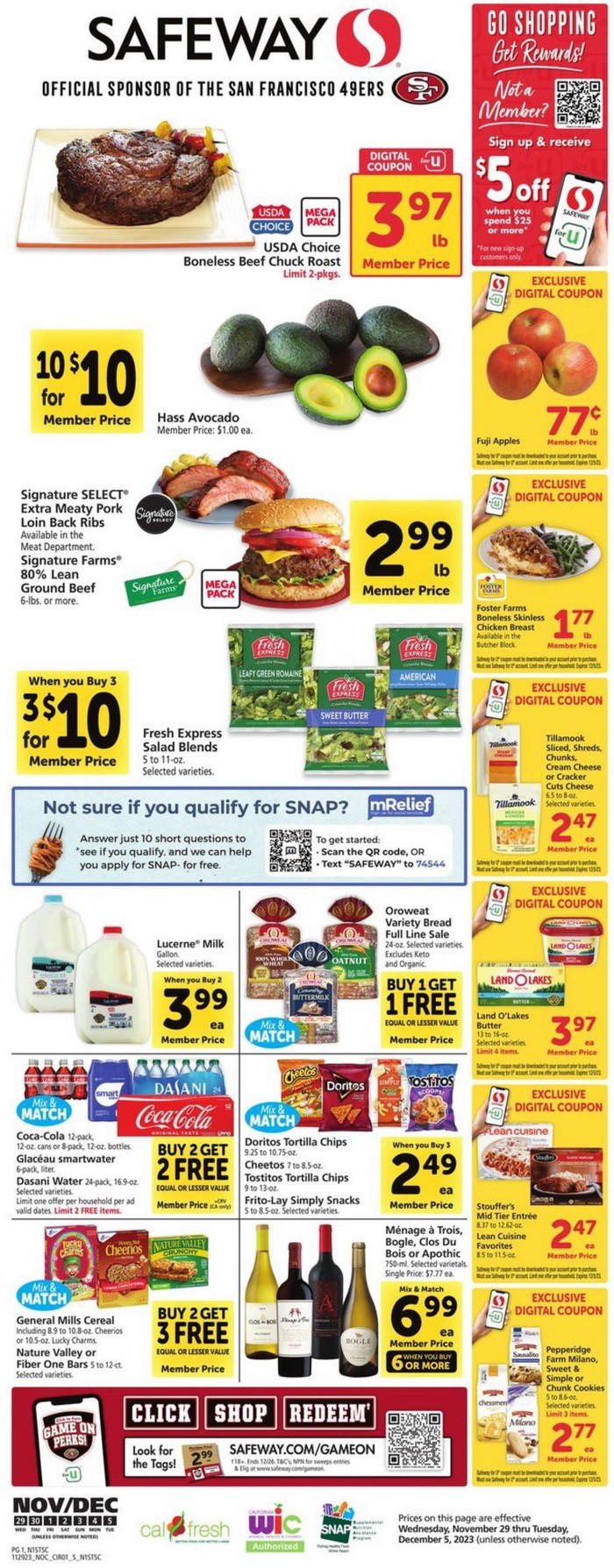 Safeway Weekly Ad Nov 29 – Dec 05, 2023