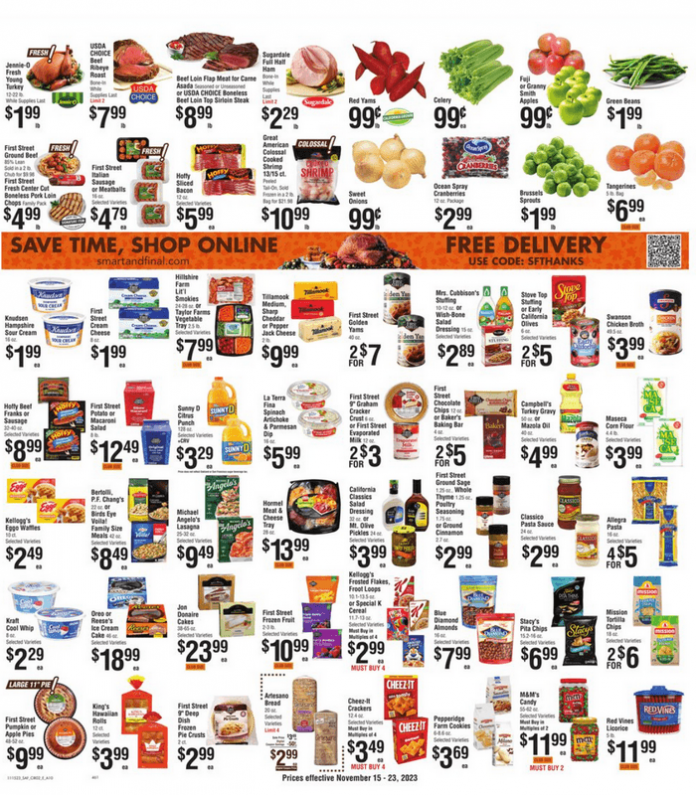 Smart & Final Happy Thanksgiving Ad Nov 15 – Nov 23, 2023