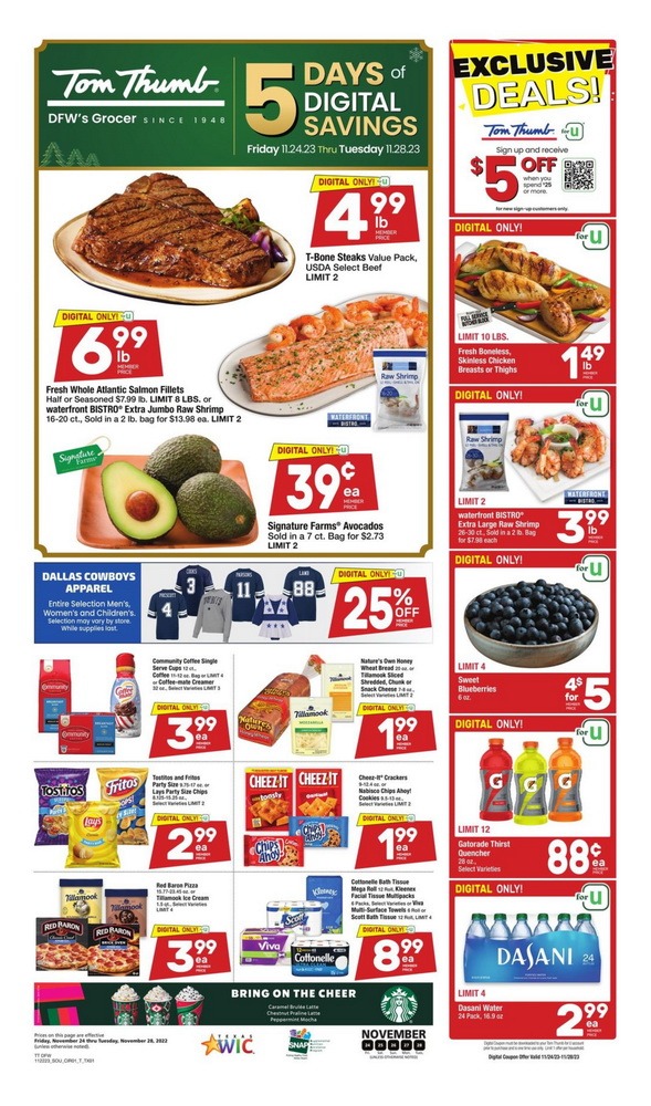Tom Thumb Weekly Ad Nov 24 – Nov 28, 2023