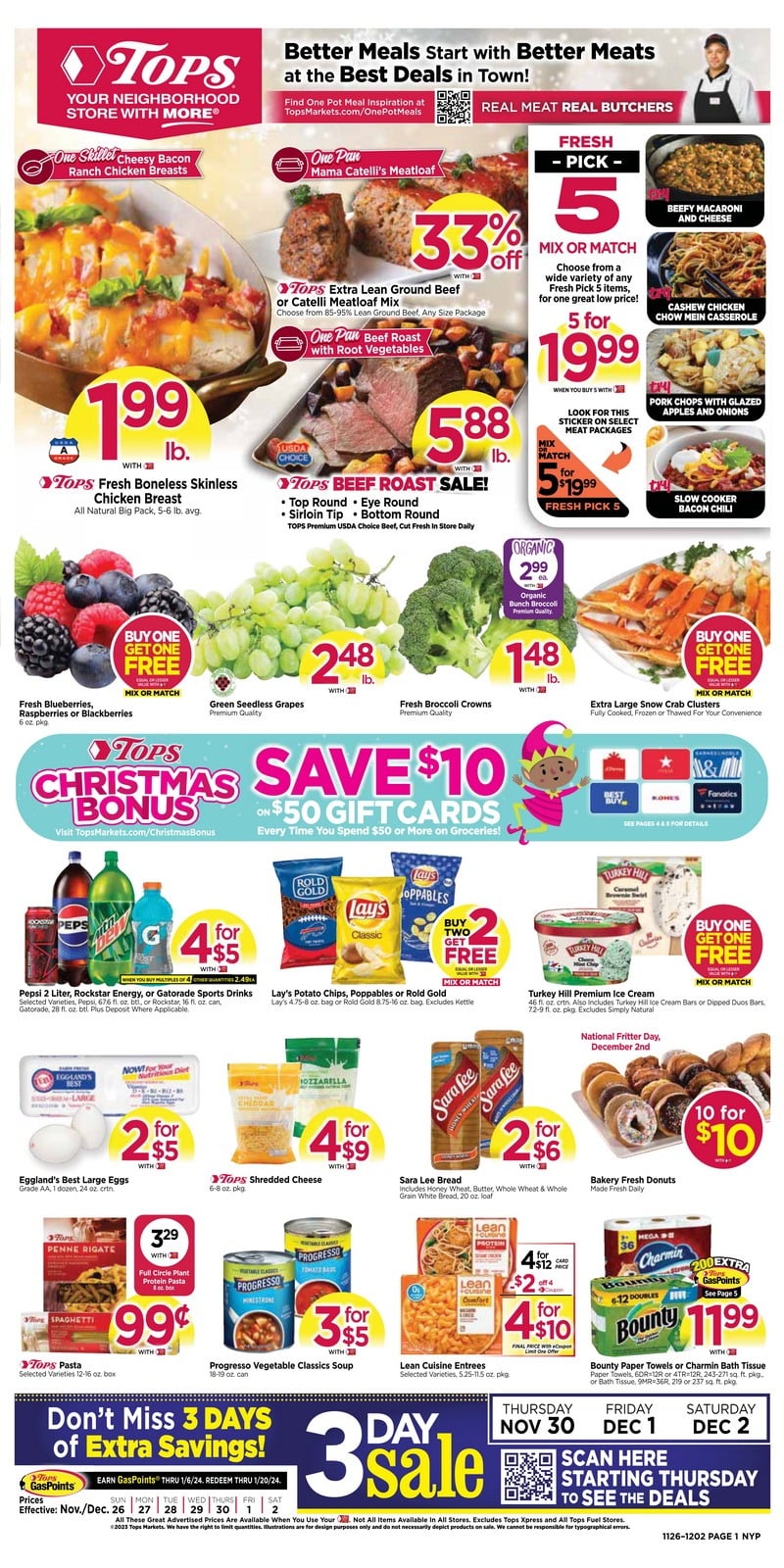 Tops Weekly Ad Nov 26 – Dec 02, 2023
