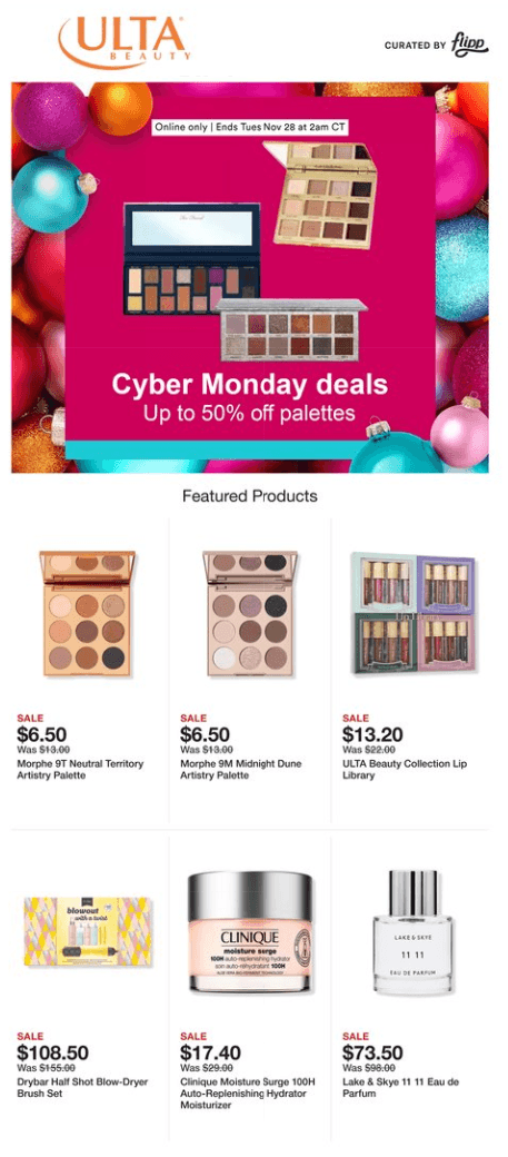 Ulta Beauty Cyber Monday Deals Nov 27 – Dec 03, 2023