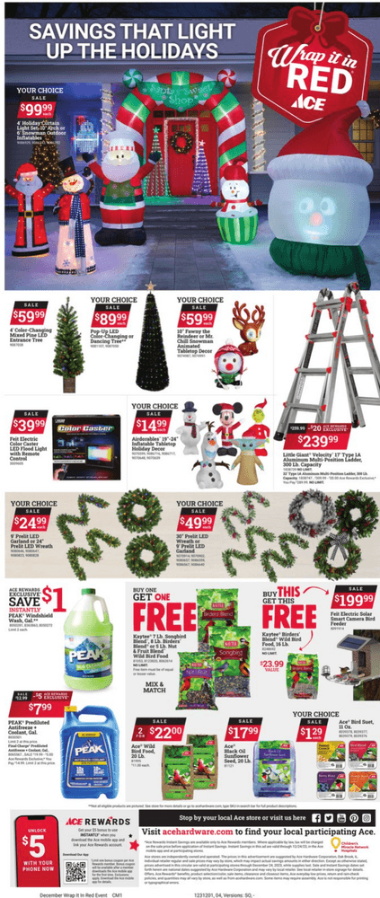 ACE Hardware Monthly Ad Dec 01 – Dec 24, 2023