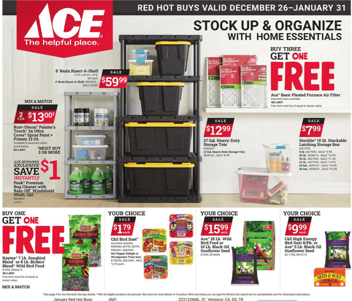 ACE Hardware Monthly Ad Dec 26, 2023 – Jan 31, 2024
