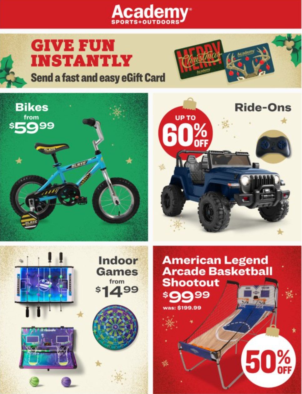 Academy Sports + Outdoors Three-Day Ad Dec 11 – Dec 13, 2023 (Christmas ...