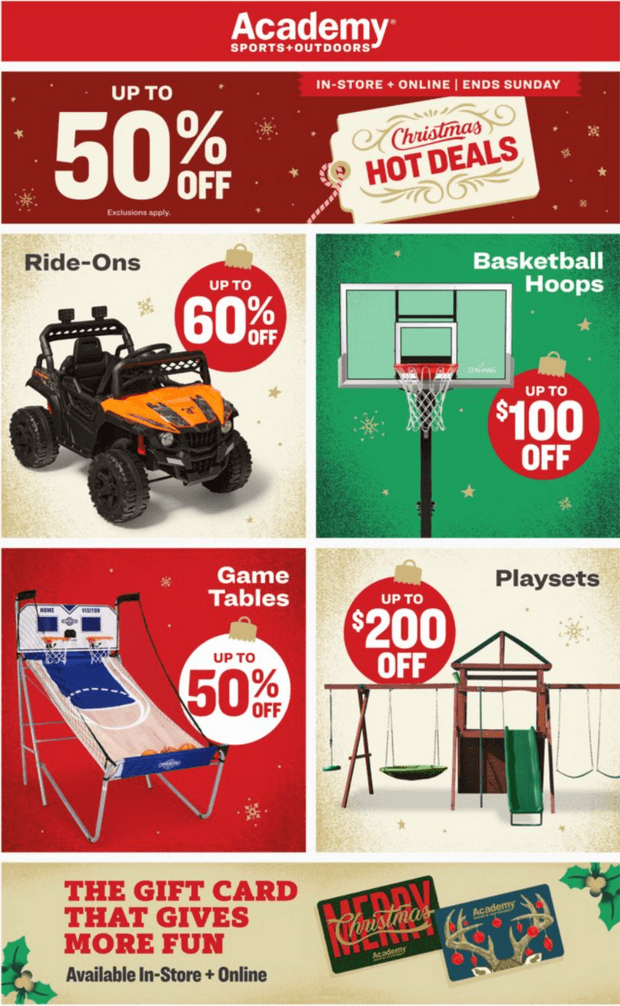 Academy Sports + Outdoors Three-Day Ad Dec 07 – Dec 10, 2023 (Christmas ...