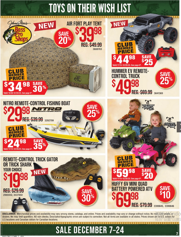 Bass Pro Shops Christmas Ad Dec 07 Dec 24 2023