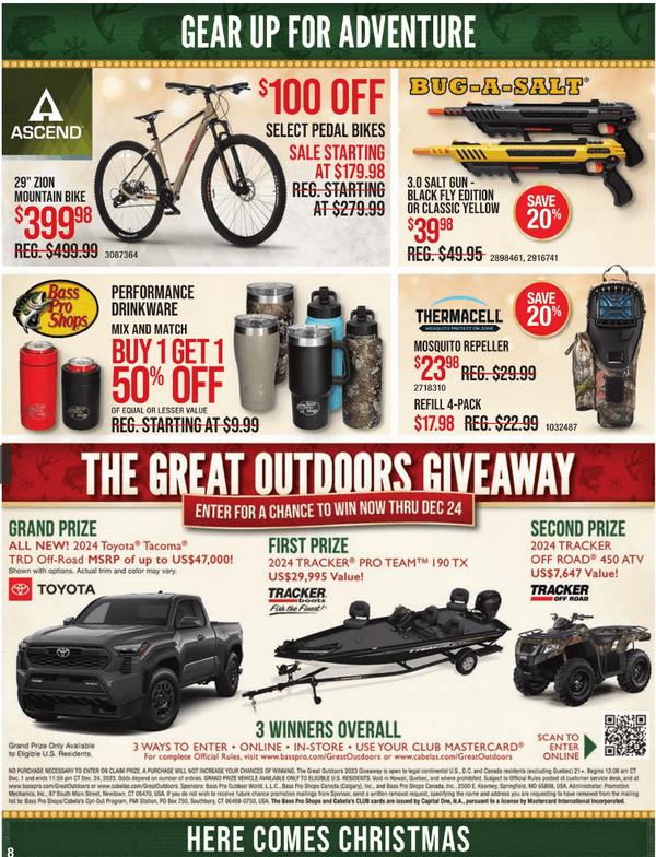 Bass Pro Shops Christmas Ad Dec 07 – Dec 24, 2023