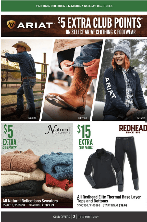 Bass Pro Shops Monthly Ad Dec 01 – Dec 31, 2023