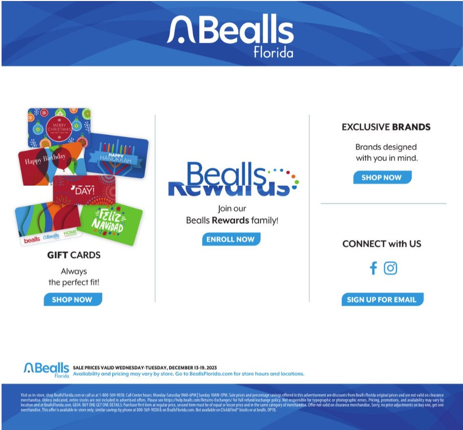 Bealls Weekly Ad Dec 13 – Dec 19, 2023