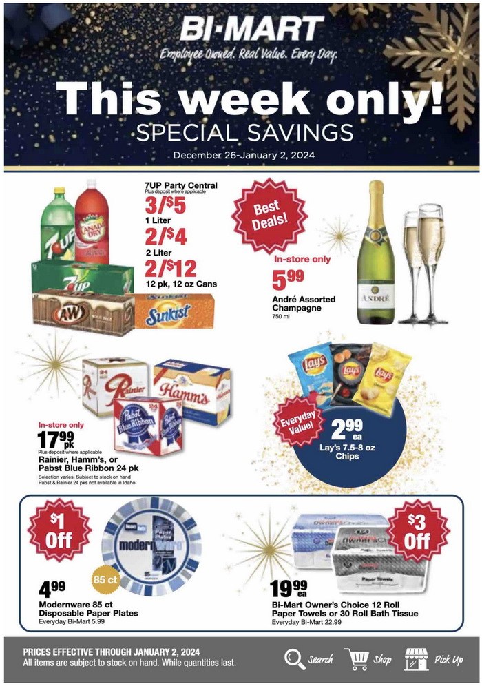 Bi-Mart Weekly Ad Dec 26, 2023 – Jan 02, 2024 (New Year Promotion Included)