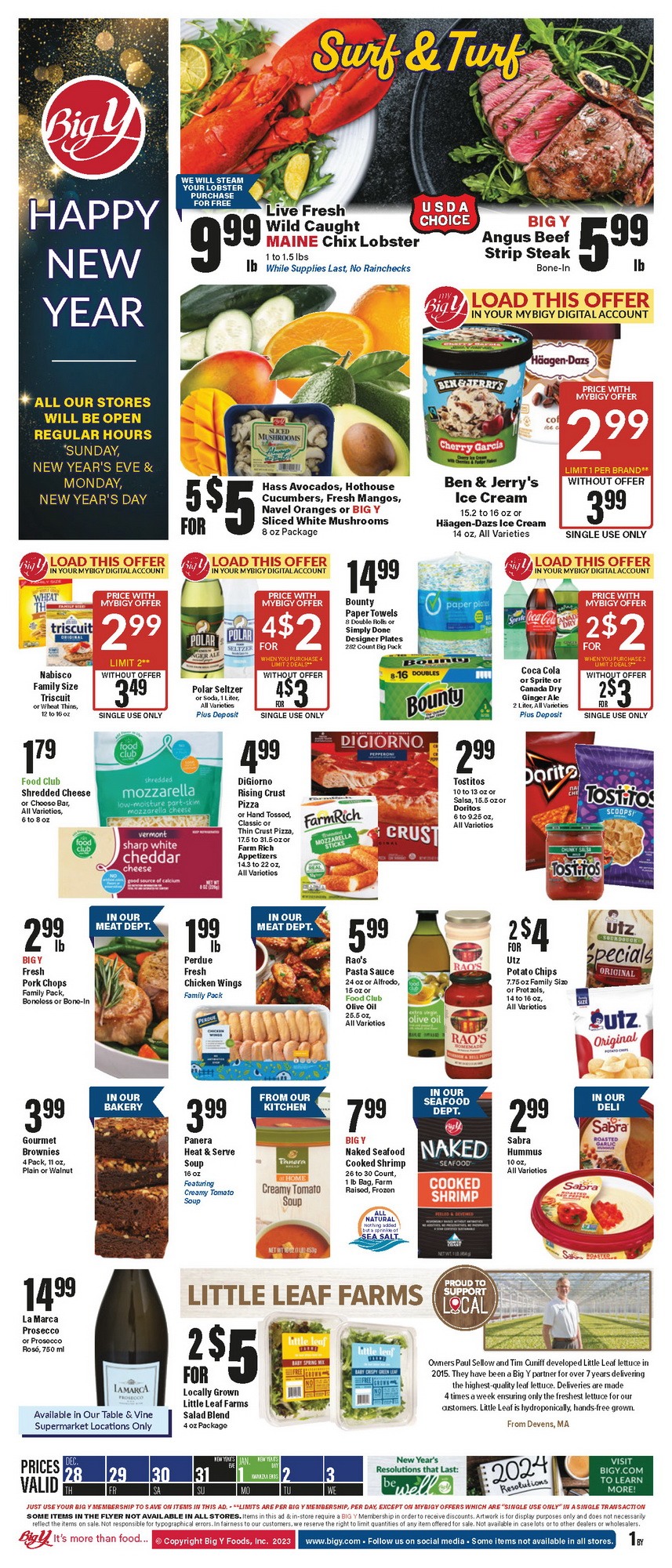 Big Y Weekly Ad Dec 28 – Jan 03, 2024 (New Year Promotion Included)