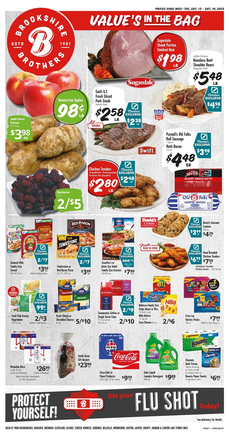 Brookshire Brothers Weekly Ad Dec 13 – Dec 19, 2023
