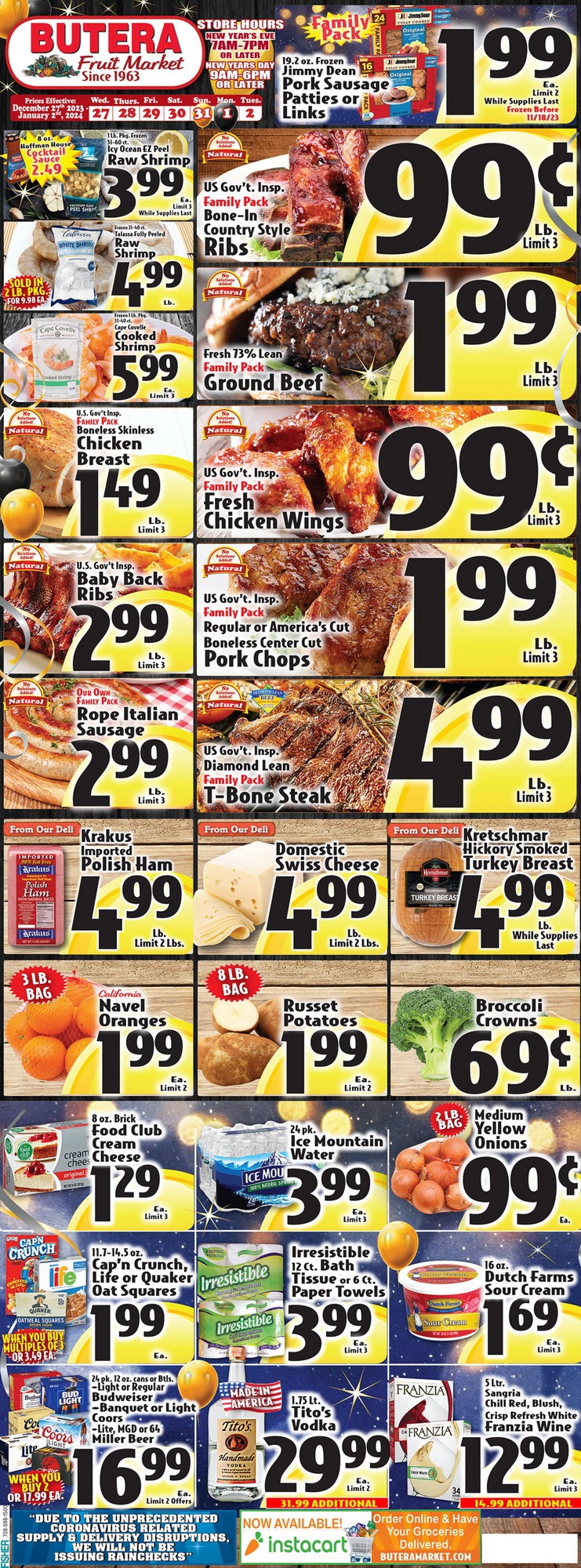 Butera Weekly Ad Dec 27 – Jan 02, 2024 (New Year Promotion Included)