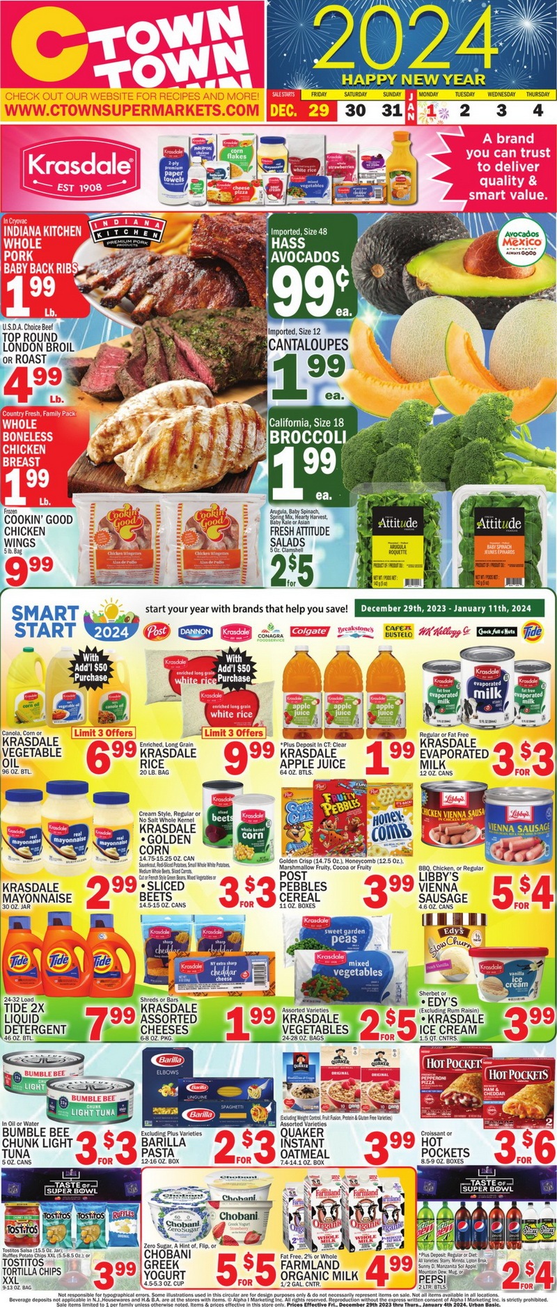 C-Town Weekly Ad Dec 29, 2023 – Jan 04, 2024 (New Year Promotion Included)