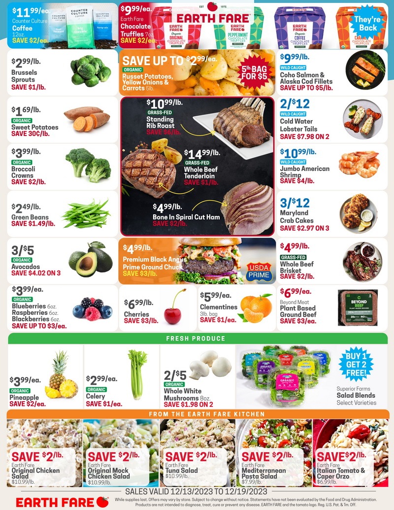 Earth Fare Weekly Ad Dec 13 – Dec 19, 2023