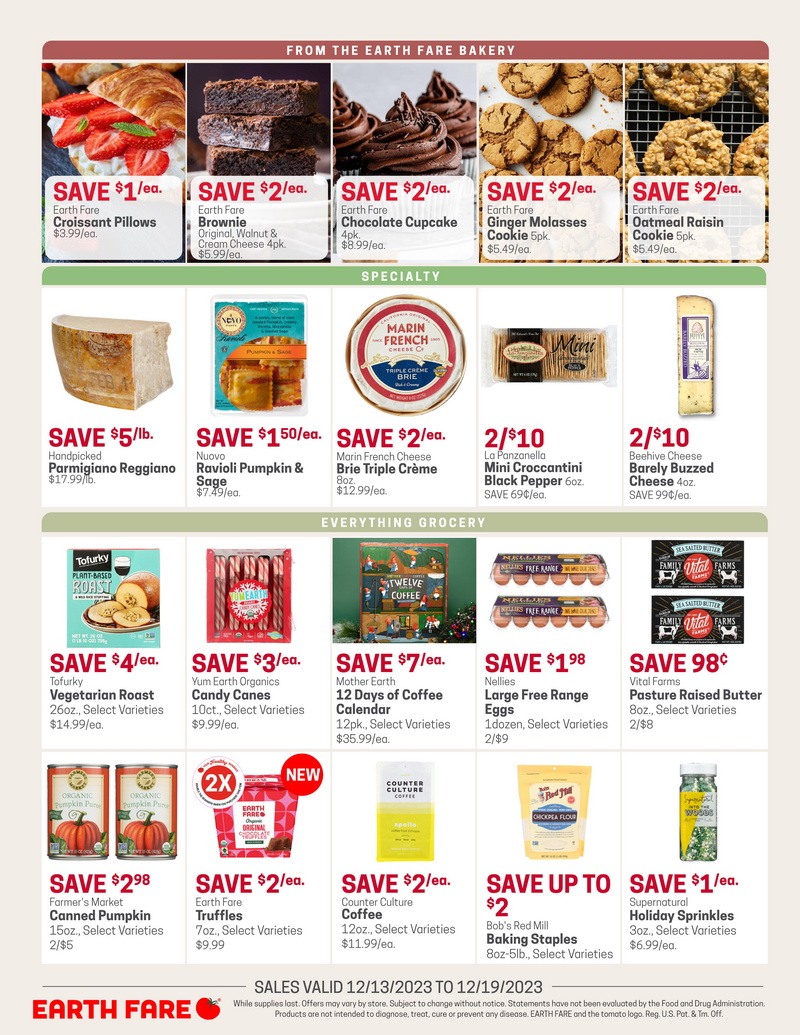 Earth Fare Weekly Ad Dec 13 – Dec 19, 2023