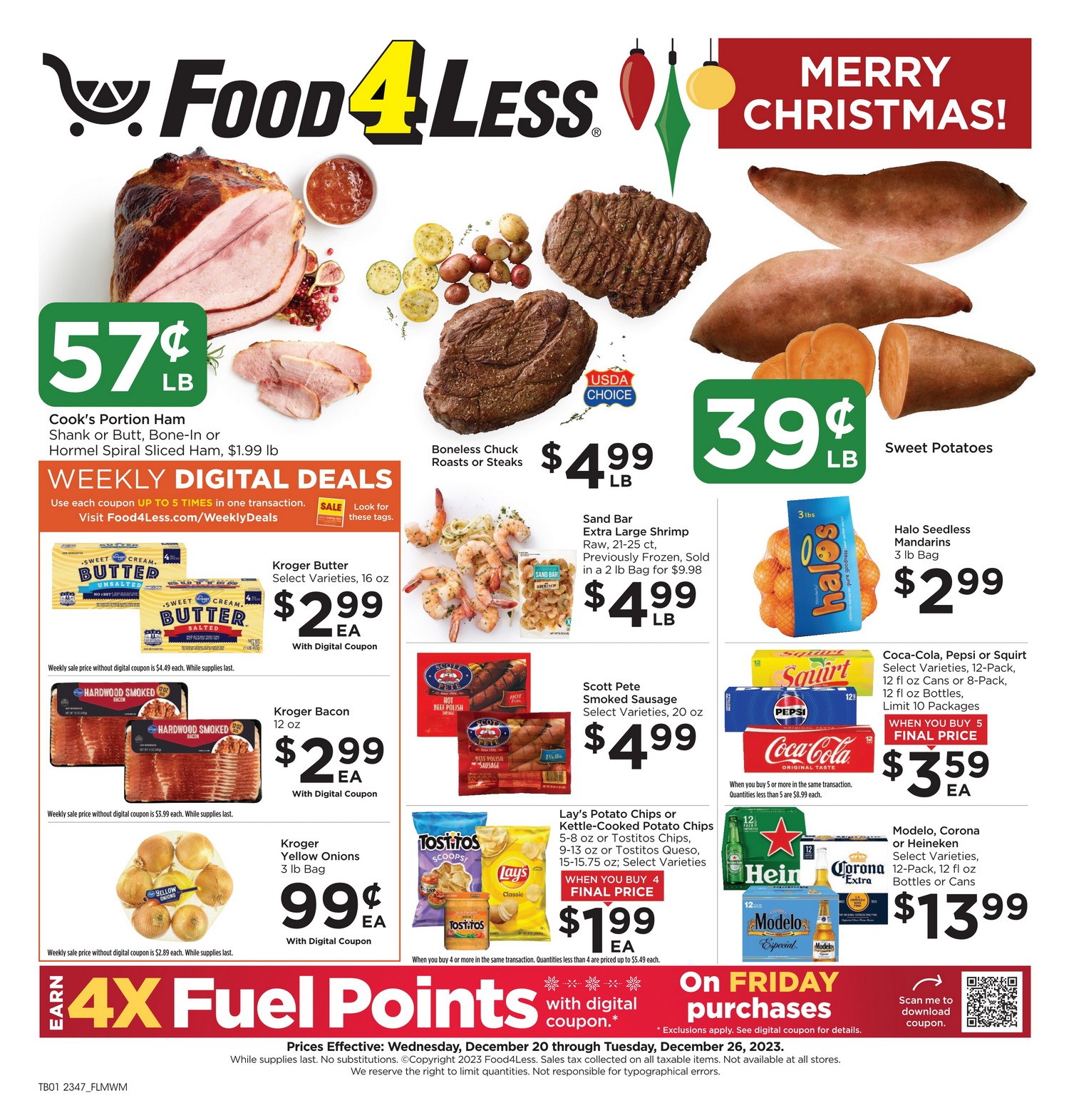 Food 4 Less Weekly Ad Dec 20 – Dec 26, 2023 (Christmas Promotion Included)