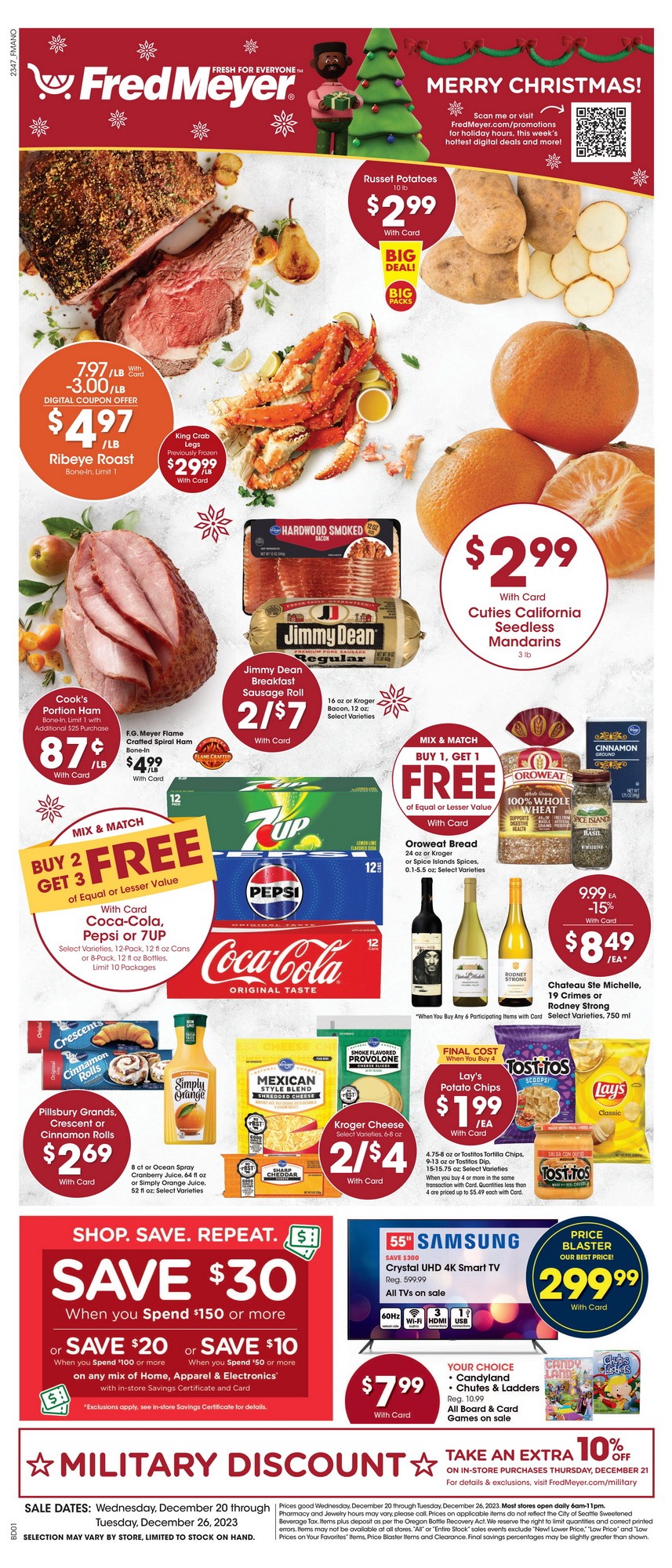 Fred Meyer Weekly Ad Dec 20 – Dec 26, 2023 (Christmas Promotion Included)