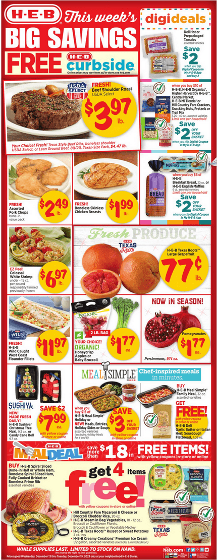 HEB Weekly Ad Dec 13 – Dec 19, 2023 (Christmas Promotion Included) - Part 2