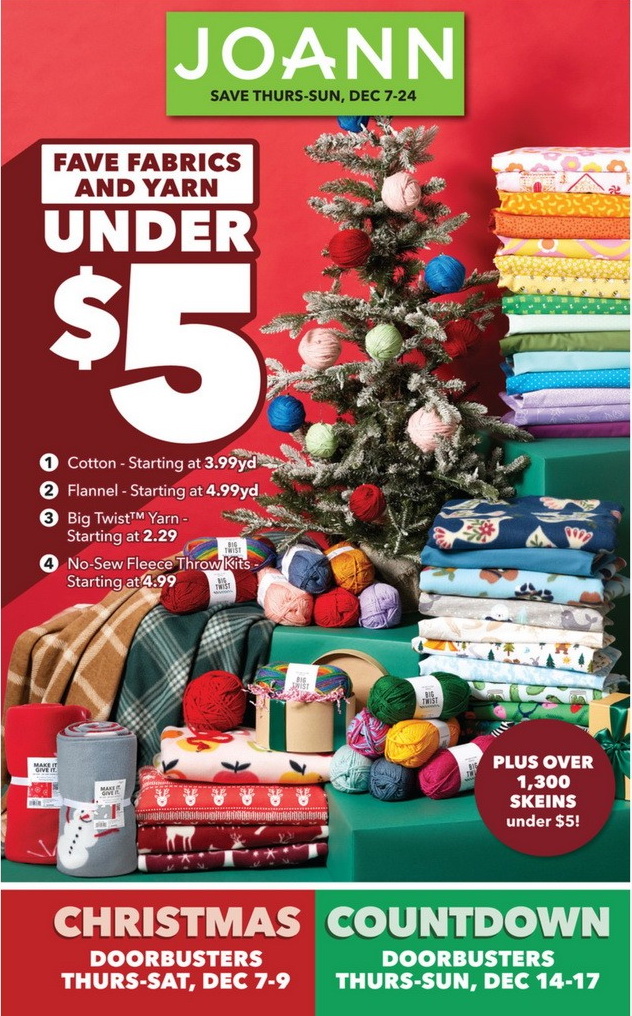 Jo-Ann Weekly Ad Dec 07 – Dec 24, 2023 (Christmas Promotion Included)