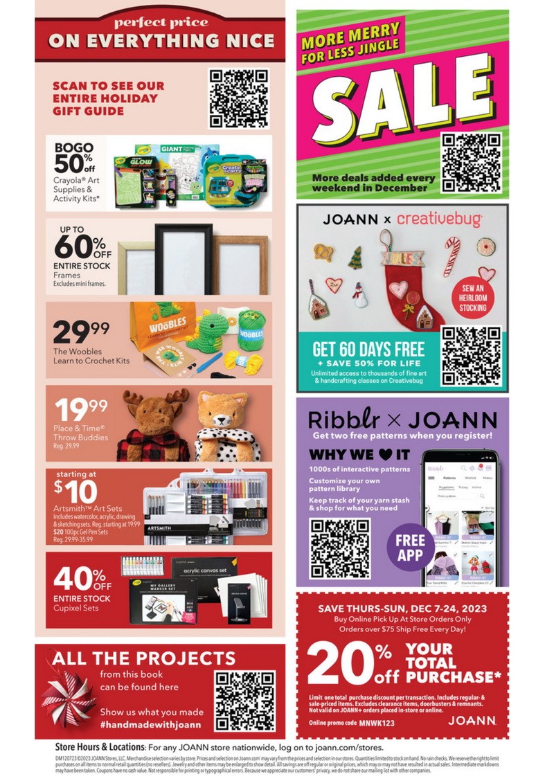 Jo-Ann Weekly Ad Dec 07 – Dec 24, 2023 (Christmas Promotion Included)