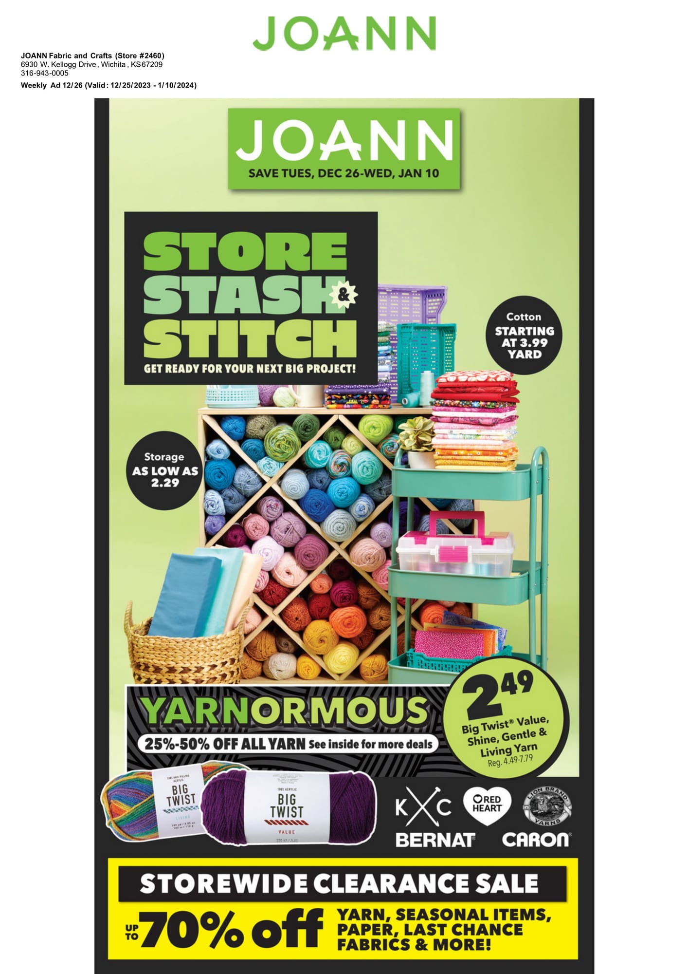 Jo-Ann Weekly Ad Dec 25 – Jan 10, 2024