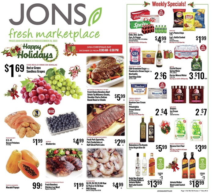 Jons Weekly Ad Dec 20 – Dec 26, 2023