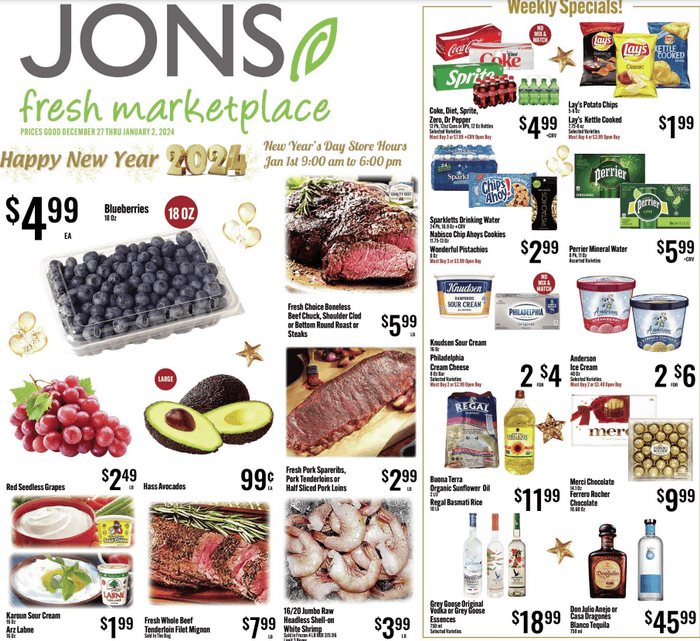 Jons Weekly Ad Dec 27, 2023 – Jan 02, 2024