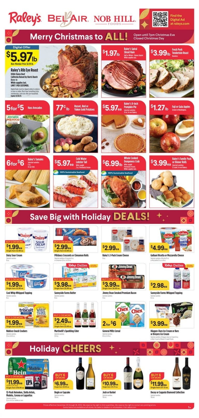 Raley's Supermarkets Weekly Ad Dec 20 – Dec 26, 2023 (Christmas ...