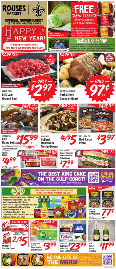 Rouses Weekly Ad Dec 26, 2023 – Jan 03, 2024 (New Year Promotion Included)