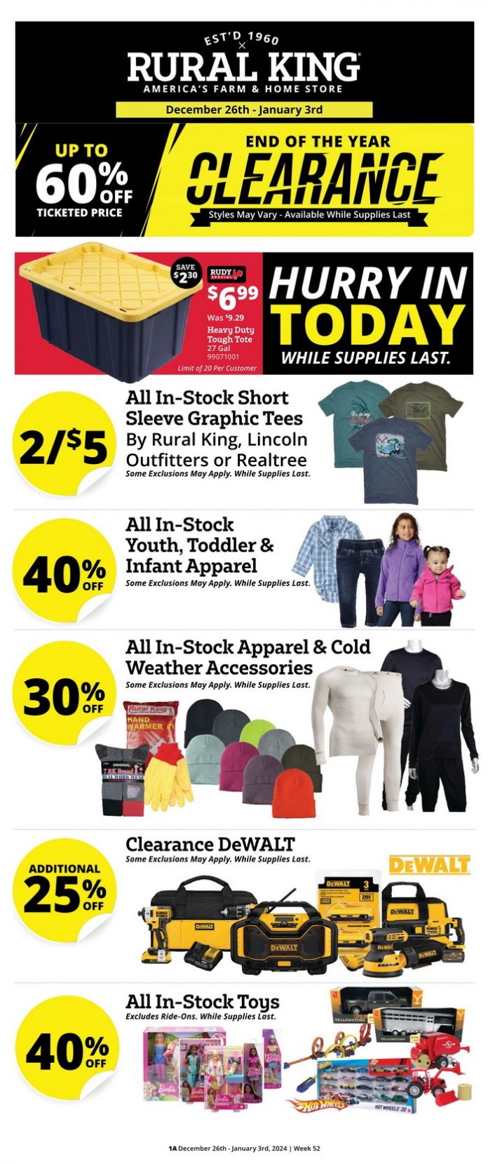 Rural King Clearance Sale