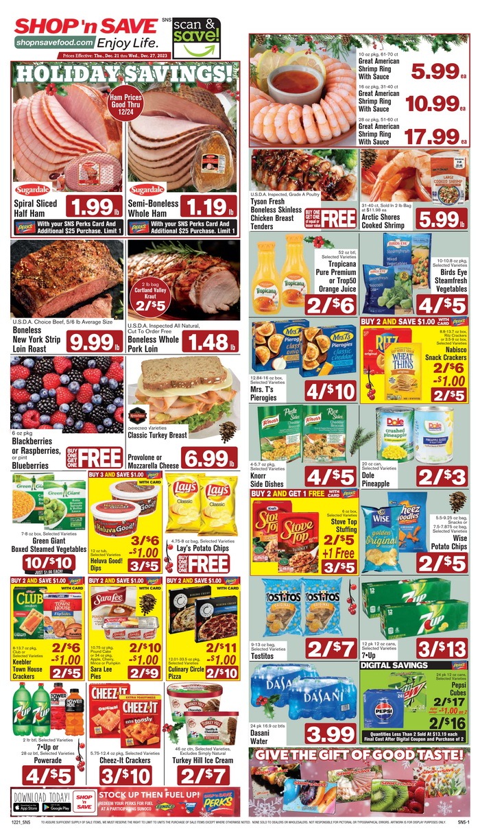 SHOP 'n SAVE Weekly Ad Dec 21 – Dec 27, 2023 (Christmas Promotion Included)
