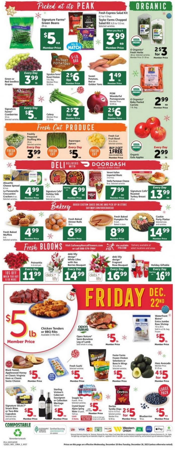 Safeway Weekly Ad Dec 20 – Dec 26, 2023 (Christmas Promotion Included)