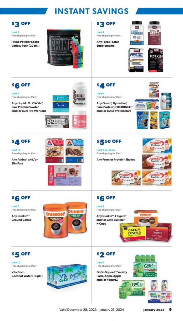 Sam's Club Instant Savings Ad Dec 28, 2023 – Jan 21, 2024