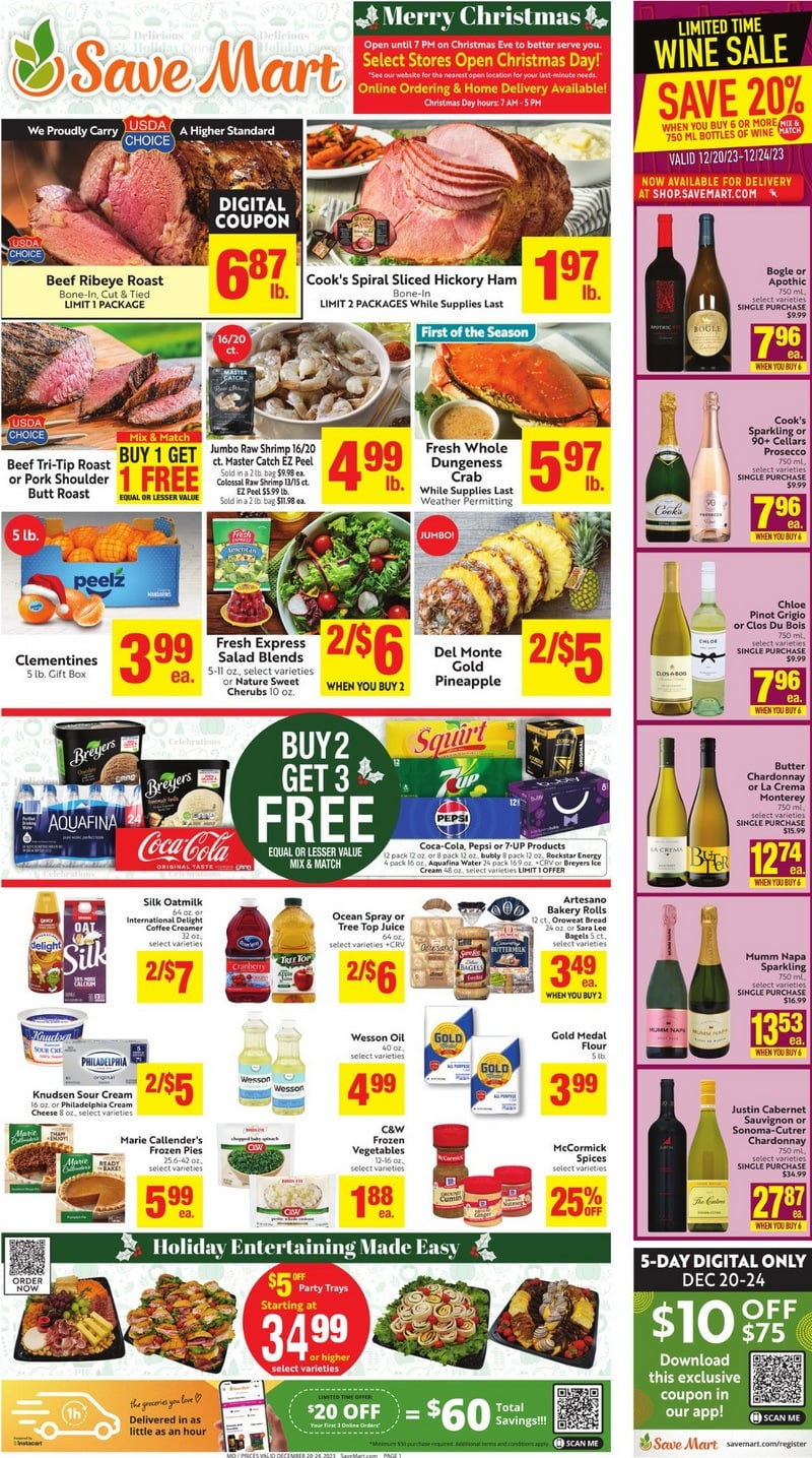 Save Mart Supermarkets Weekly Ad Dec 20 – Dec 24, 2023 (Christmas ...