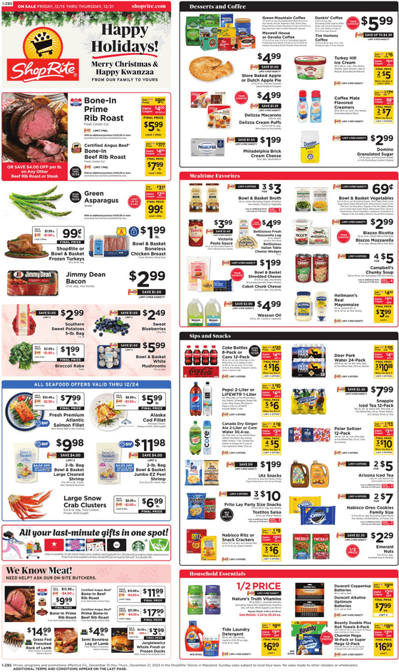 ShopRite Weekly Ad Dec 15 – Dec 21, 2023 (Christmas Promotion Included)